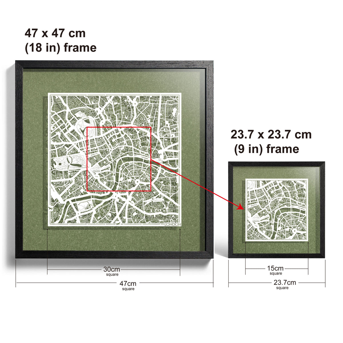 Paper cut maps Europe (west) framed 18 in, map art – o3designstudio
