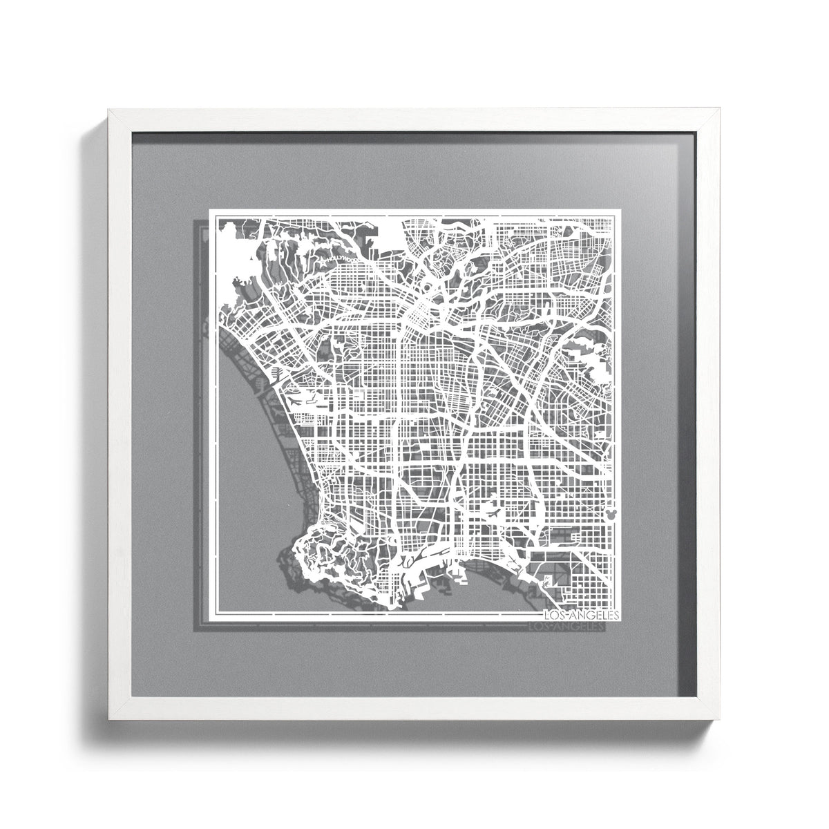 Paper cut maps United States (west) framed 18 in, map art – o3designstudio