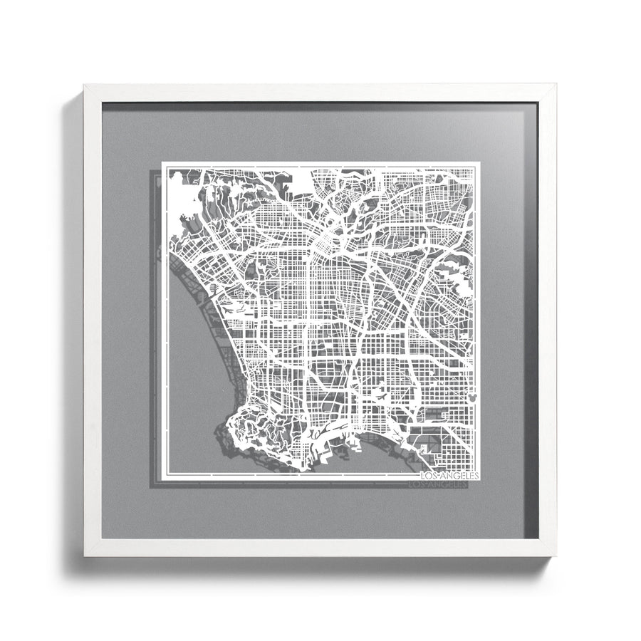 Paper cut maps United States (west) 12 inch map art – o3designstudio