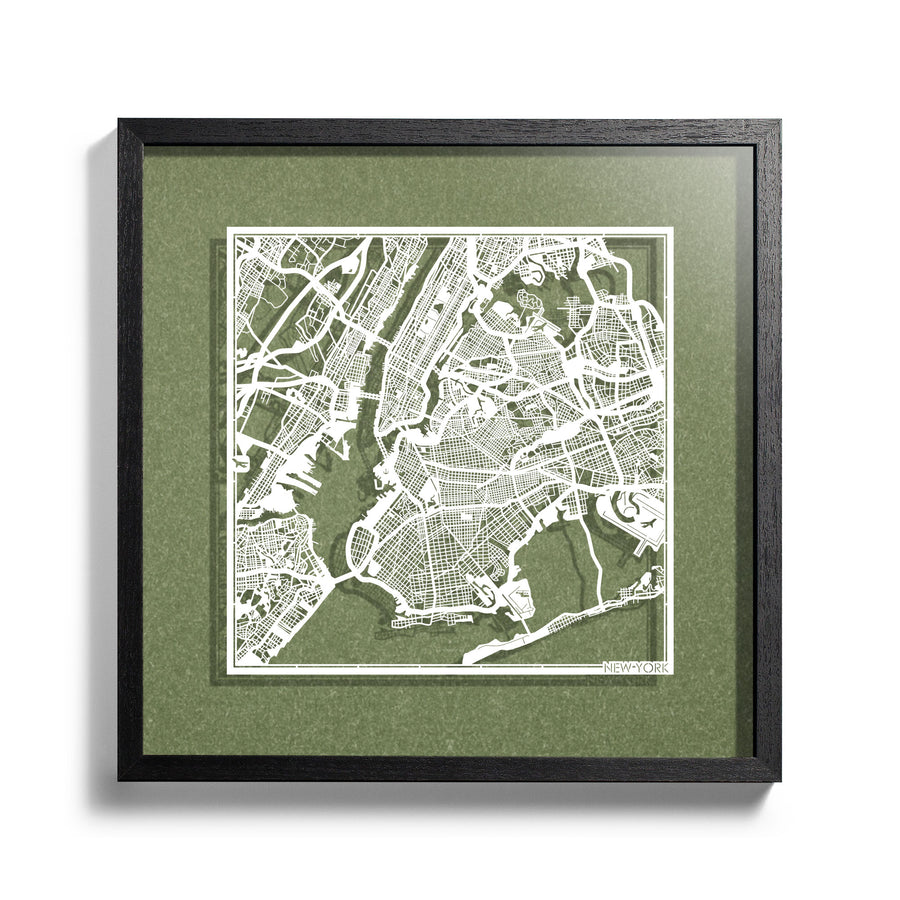 Paper cut maps United States (east) 12 inch map art – o3designstudio
