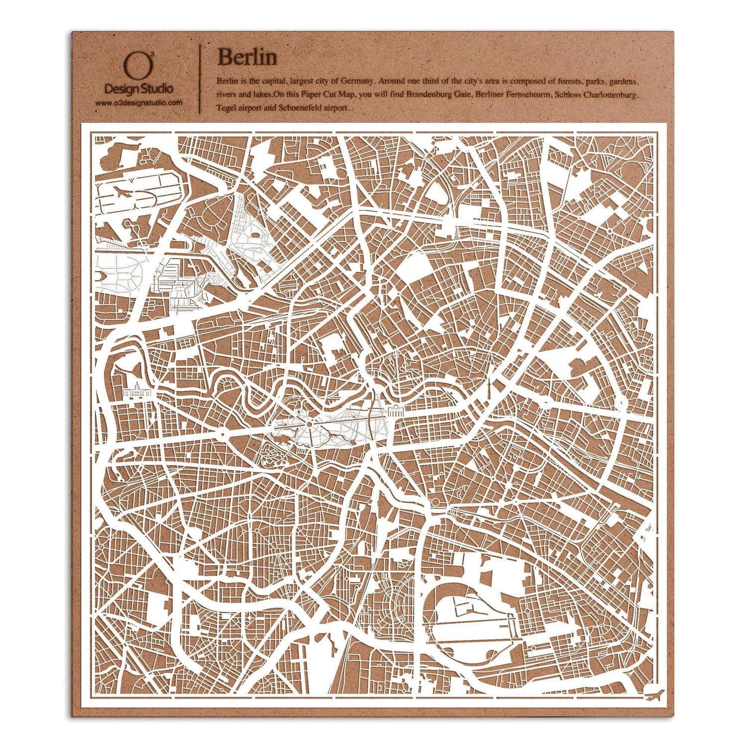 Paper cut maps Europe (central, north) 12 inch map art – o3designstudio