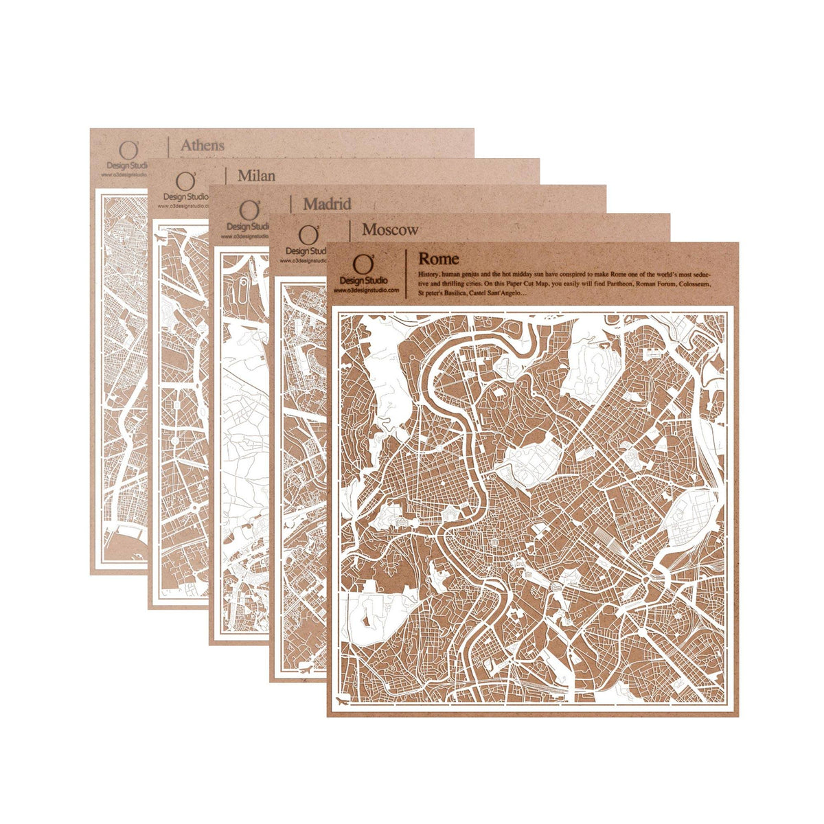 Paper cut maps Europe (south, east) & Africa 12 inch map art ...